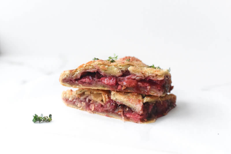 Strawberry-Date Slab Pie with Thyme Crust - Rancho Meladuco Date Farm