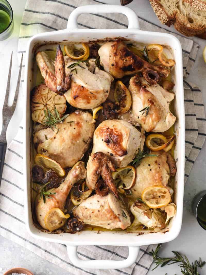 Roast Chicken with Lemon, Dates, Garlic & Rosemary - Rancho Meladuco ...